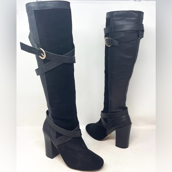 hal rubenstein | Shoes | Hal Rubenstein Kalista Black Knee High Genuine ...